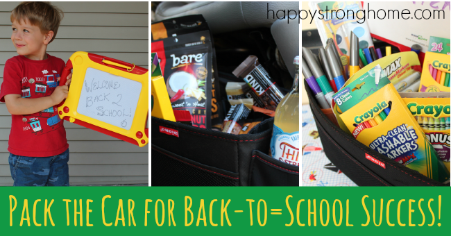 Organizing your car for back-to-school - Happy Strong Home