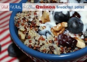 Red, White, and Blue Quinoa Breakfast Salad Recipe - Happy Strong Home