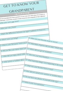 Grandparents Day Interview Printable and Gourmet Gift Idea! | Happy ...
