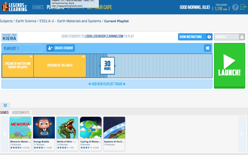 Add gameschooling to your classroom with Legends of Learning! - Happy ...