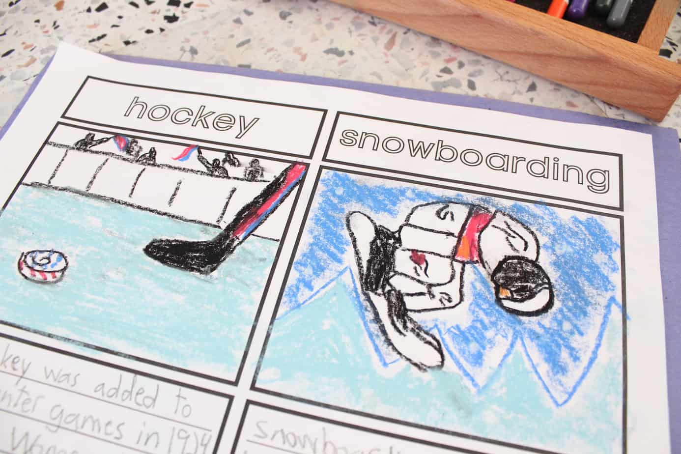 Winter Games Flashcard Template - Happy Strong Home