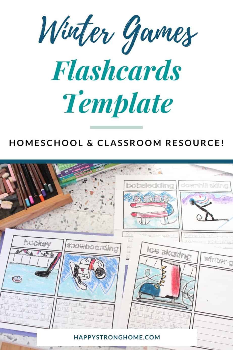 Winter Games Flashcard Template - Happy Strong Home