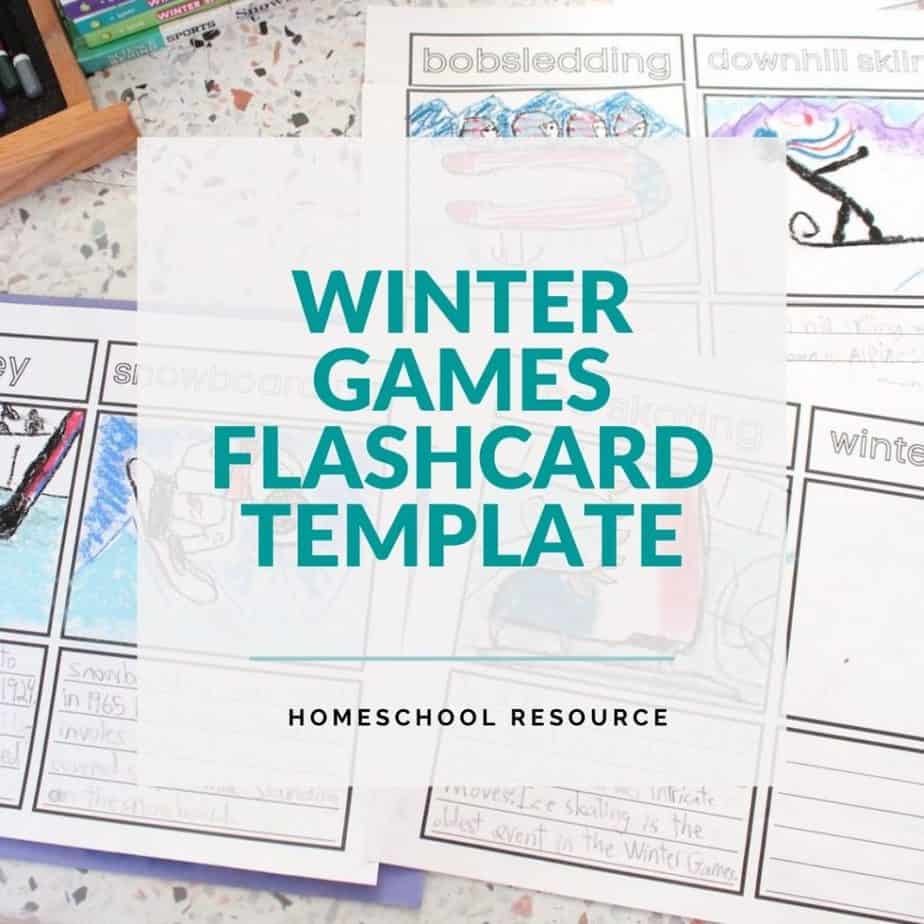 Winter Games Flashcard Template - Happy Strong Home