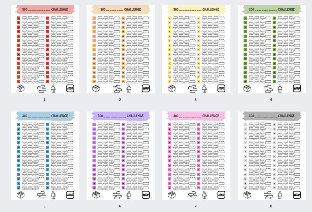 Goal Tracking for Kids: Brick Challenge Checklist, FREE Printable ...