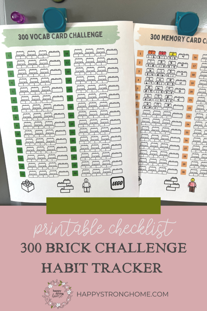 Kids Can Track Goals with this Brick Challenge Checklist Printable ...