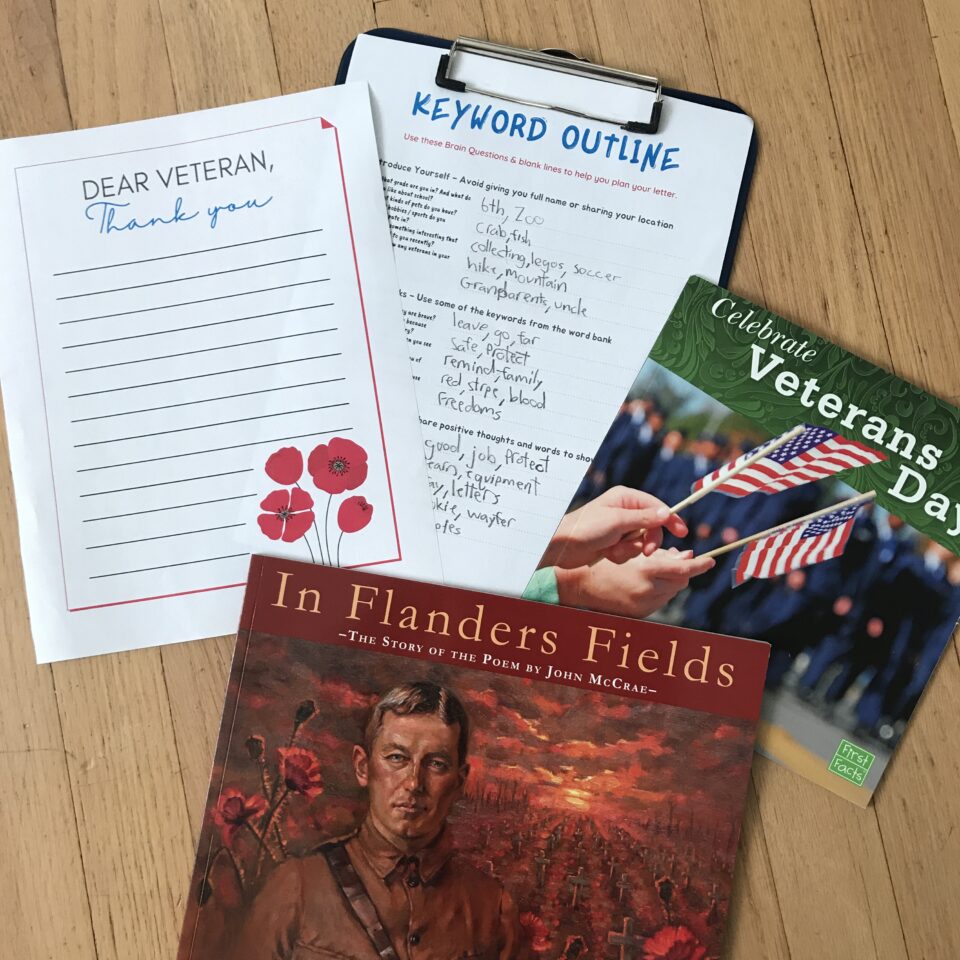 Veterans Day Letter Writing for kids: 5 simple ideas + free Video