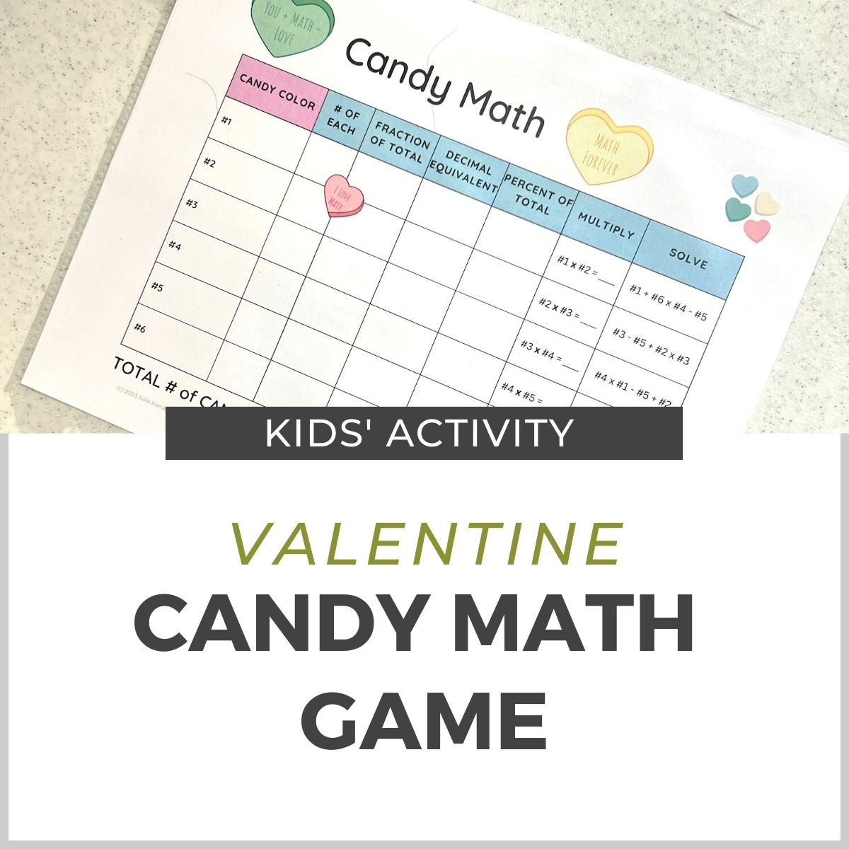 Make Math Sweeter with this Candy Math Game - Happy Strong Home