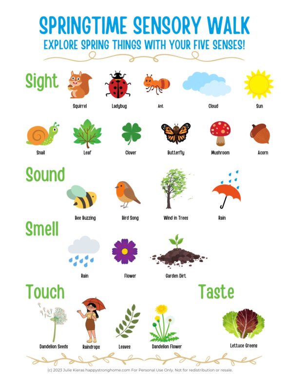 Explore Outdoors: Take a Spring Sensory Walk - Happy Strong Home