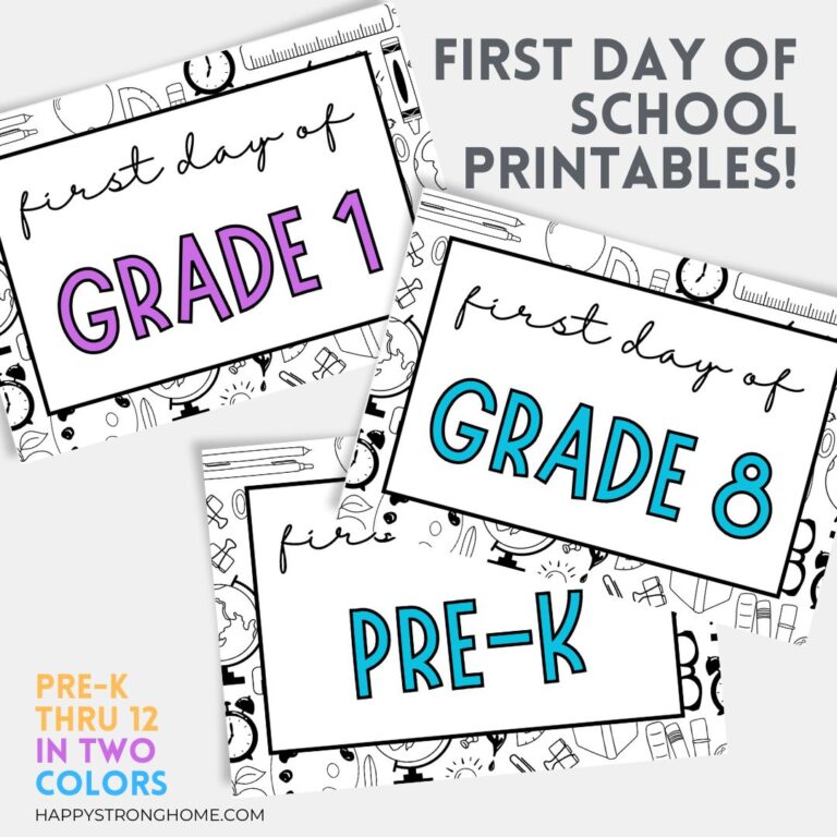 Back to School Sign Printable for Homeschoolers! - Happy Strong Home